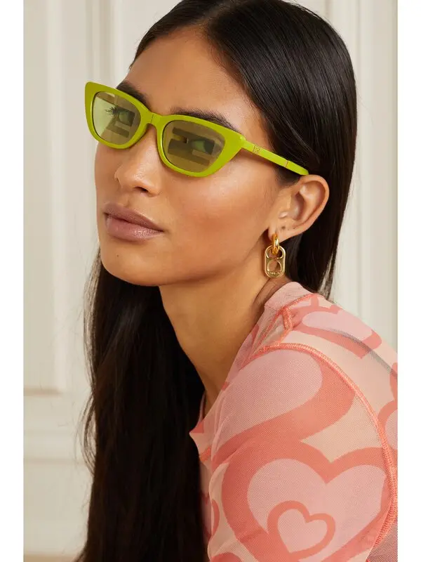 Fendi Baguette Cat-Eye Sunglasses - Green | Editorialist