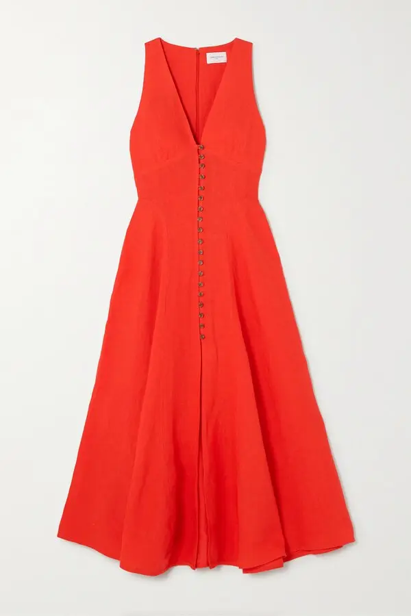 three graces linen dress Three Graces Rose Dress - Grape