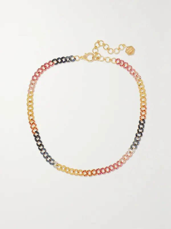Shay 18-karat Multi-stone Choker - Gold