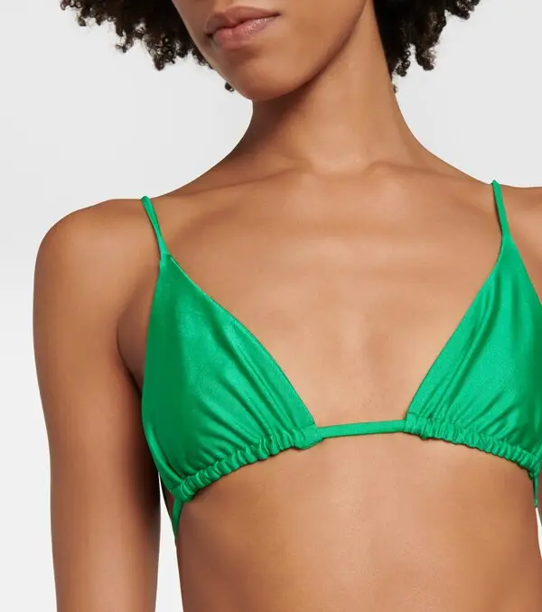 Jade Swim Via Triangle Bikini Top - Green