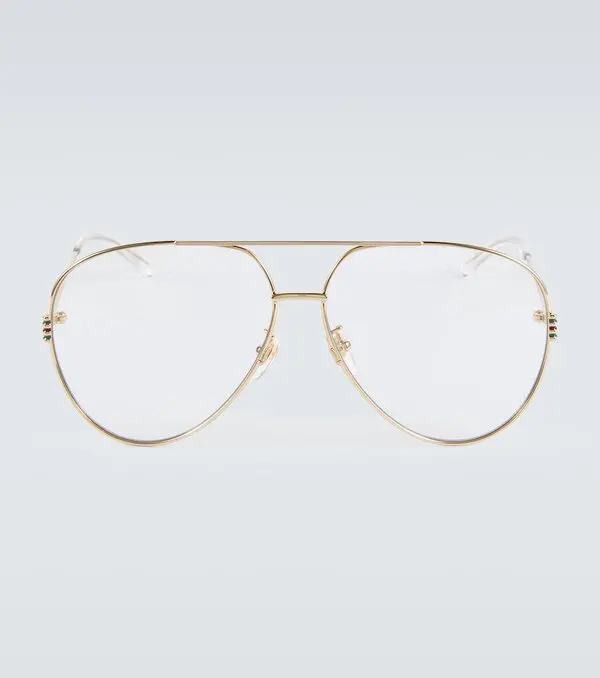 Gucci Aviator Glasses - Gold