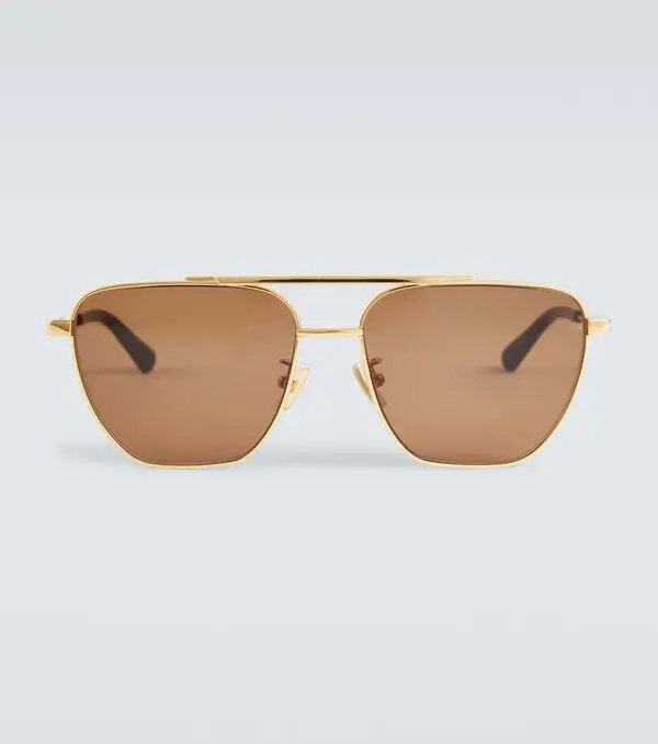 Bottega Veneta Aviator Sunglasses - Gold