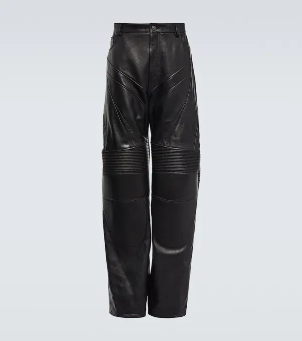 Balenciaga Leather Biker Pants