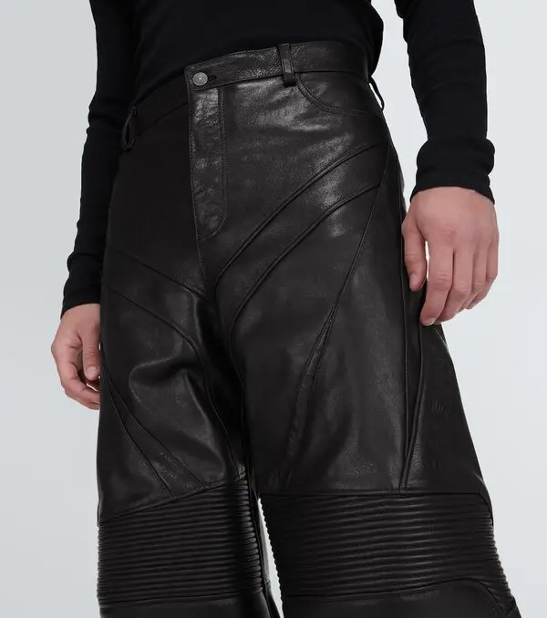 Balenciaga Leather Biker Pants