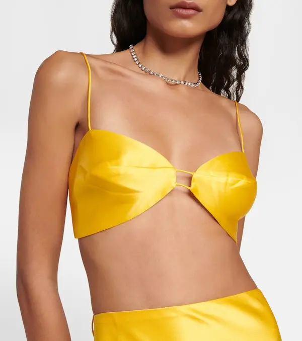 THE SEI Silk Satin Bra Top