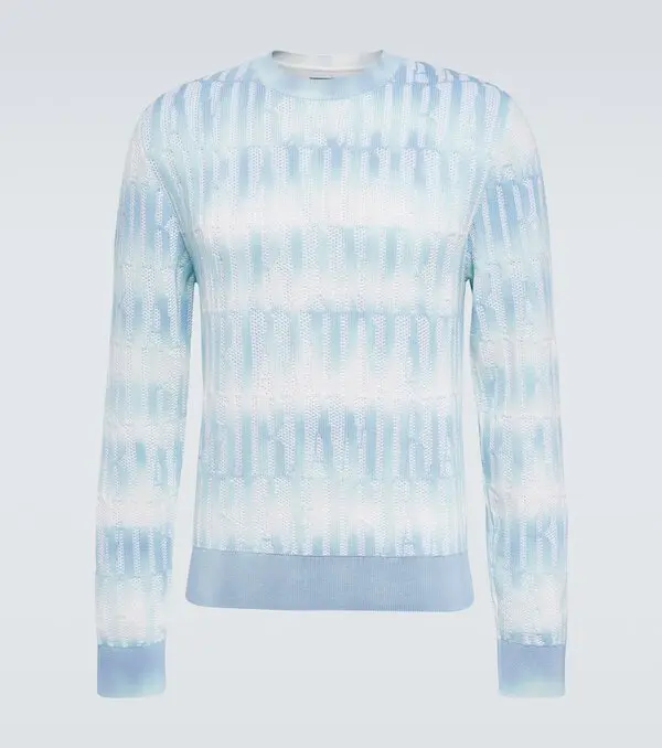 Amiri Logo Cotton And Cashmere-blend Sweater
