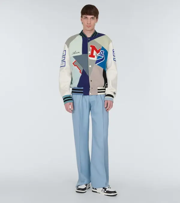 Amiri Wide-leg Twill Trousers