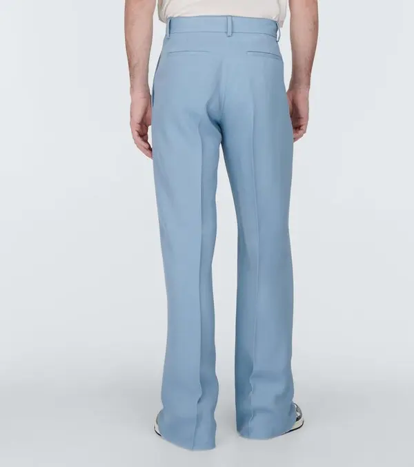 Amiri Wide-leg Twill Trousers