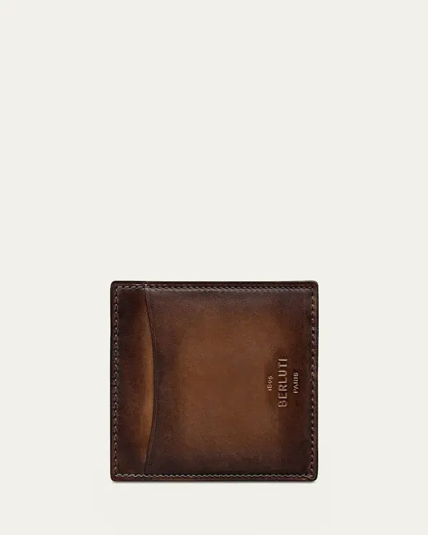 Berluti Makore 2-in-1 Scritto Leather Bifold Wallet