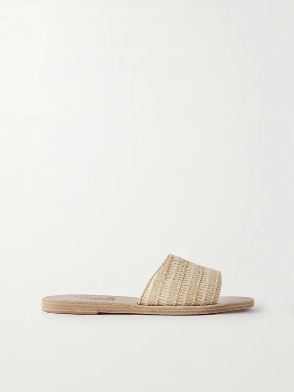 ANCIENT GREEK SANDALS Taygete Raffia Slides
