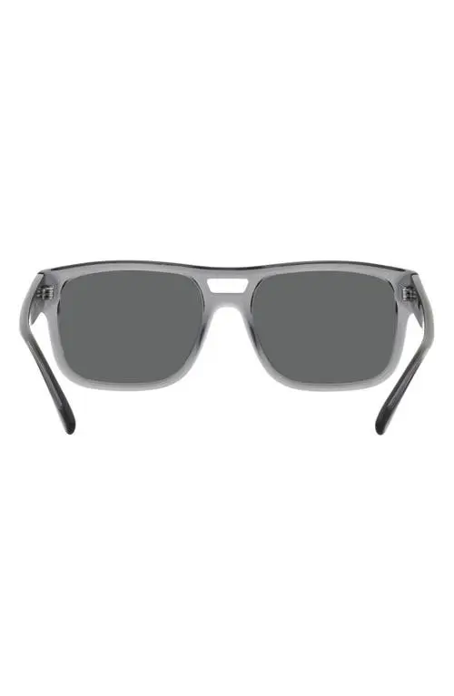 Emporio Armani 57mm Pillow Sunglasses - Transparent Grey