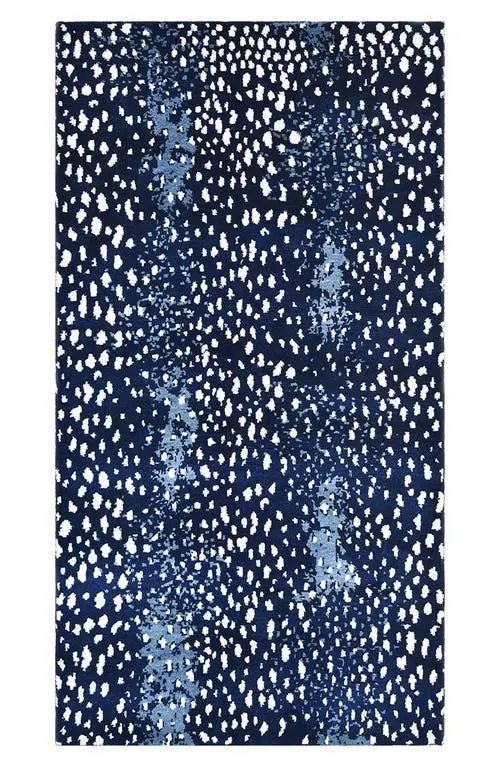 SOLO RUGS Louis Handmade Wool Blend Area Rug - Blue