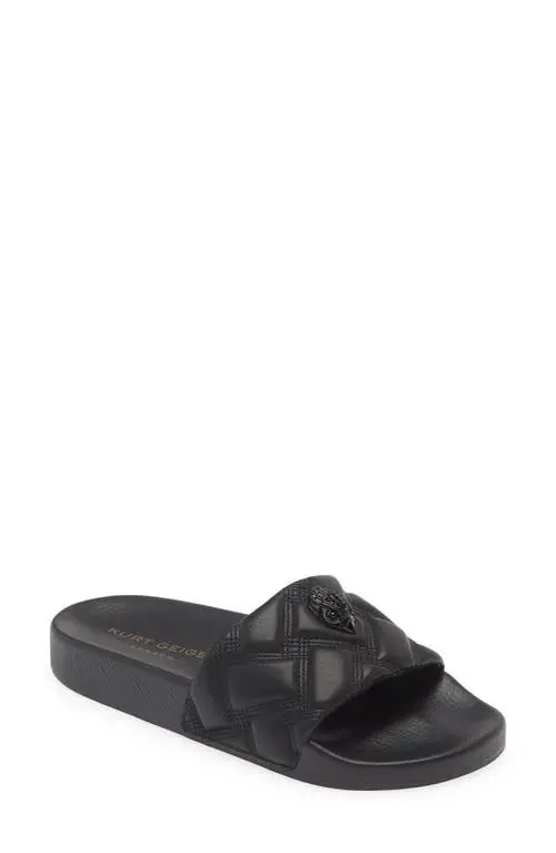 Kurt Geiger Meena Eagle Slide Sandal - Black/black