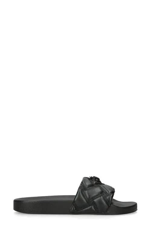 Kurt Geiger Meena Eagle Slide Sandal - Black/gold