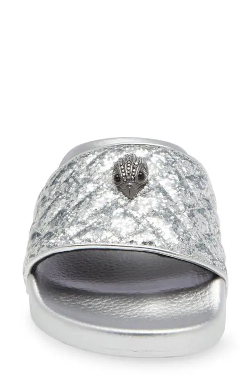 Kurt Geiger Meena Eagle Slide Sandal - Silver