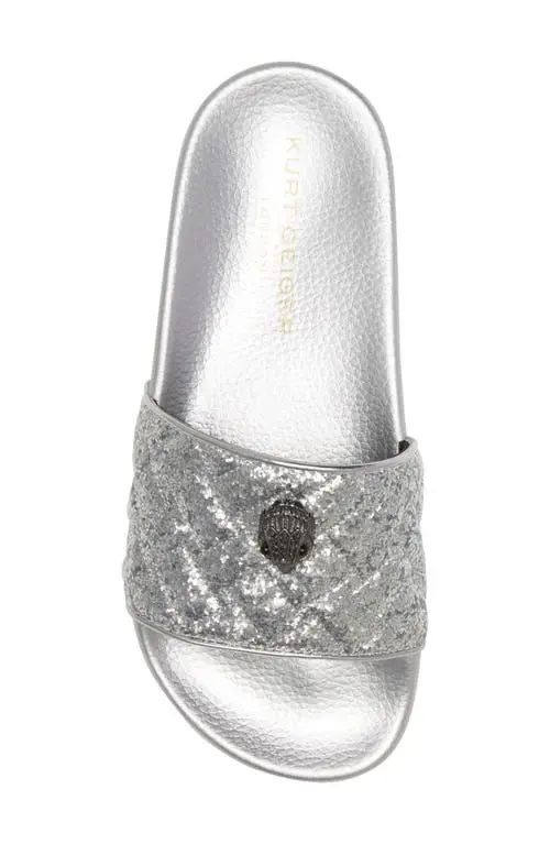 Kurt Geiger Meena Eagle Slide Sandal - Silver