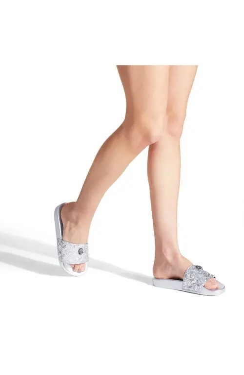 Kurt Geiger Meena Eagle Slide Sandal - Silver