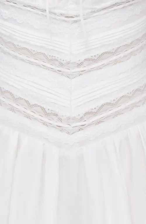 House Of Cb Tiffani Lace Trim Minidress In White - 50% Off | Editorialist