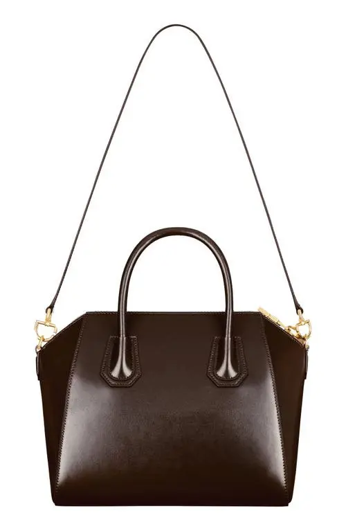 Givenchy Small Antigona Leather Satchel - Ebony Brown