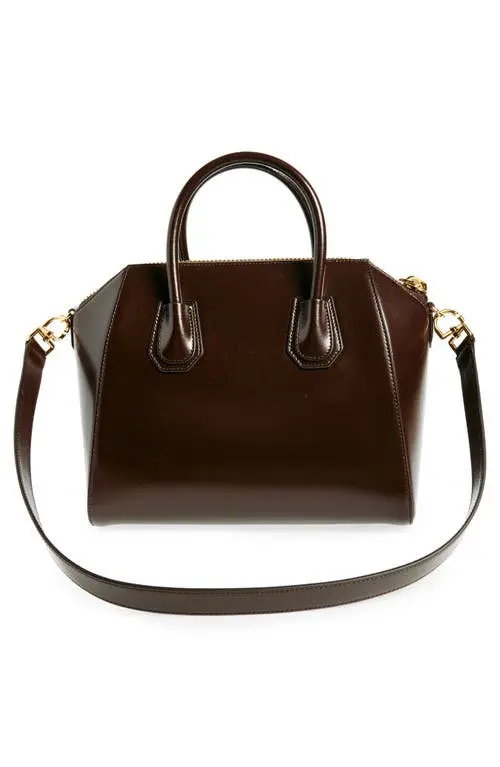 Givenchy Small Antigona Leather Satchel - Ebony Brown