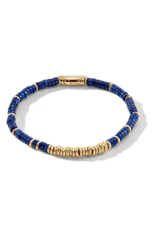 John Hardy Heishi Onyx Bracelet - Gold/blue
