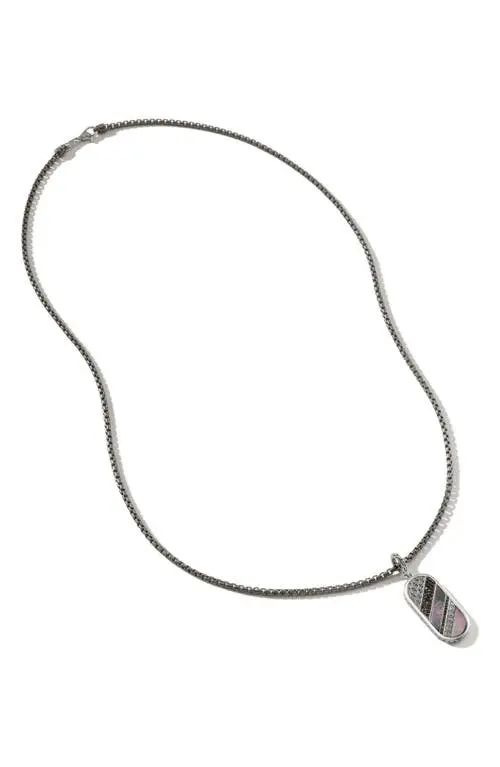 John Hardy Classic Chain Mixed Stone Pendant Necklace - Black