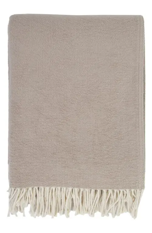 POM POM AT HOME Billie Fringe Cotton Throw Blanket - Taupe