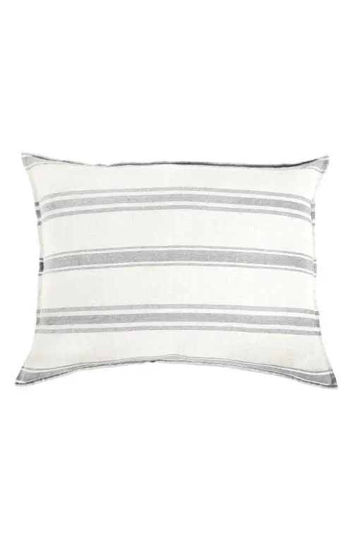 POM POM AT HOME Big Jackson Linen Accent Pillow - Cream/grey