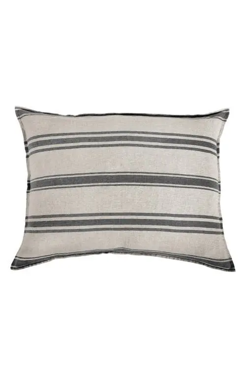 POM POM AT HOME Big Jackson Linen Accent Pillow - Flax/midnight