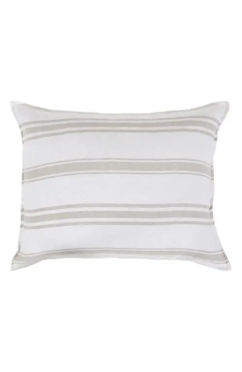 POM POM AT HOME Big Jackson Linen Accent Pillow - White/natural