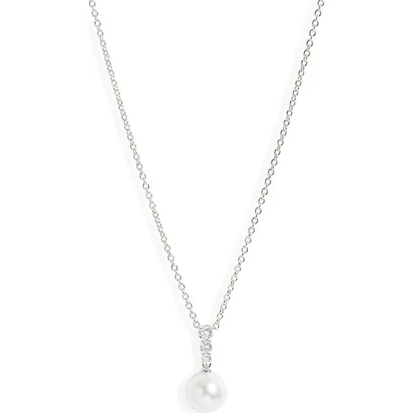 Mikimoto Akoya Pearl And Diamond Pendant Necklace - White Gold/ Diamond/ Pearl