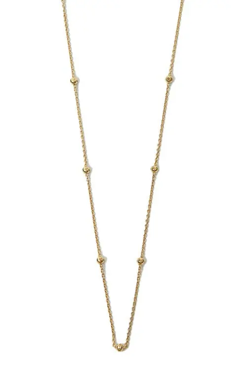 Argento Vivo Bead Station Necklace - Gold