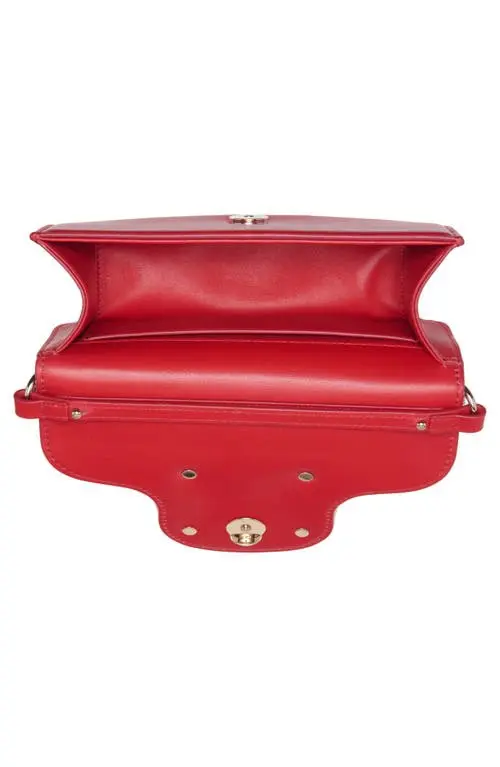 Valentino Garavani Locò Leather Shoulder Bag - Ju5 Rouge Pur