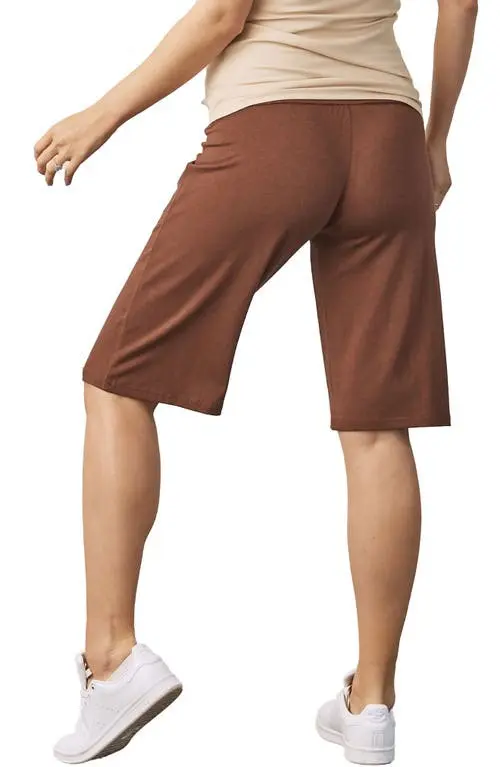 ANGEL MATERNITY Wide Leg Knit Maternity Shorts