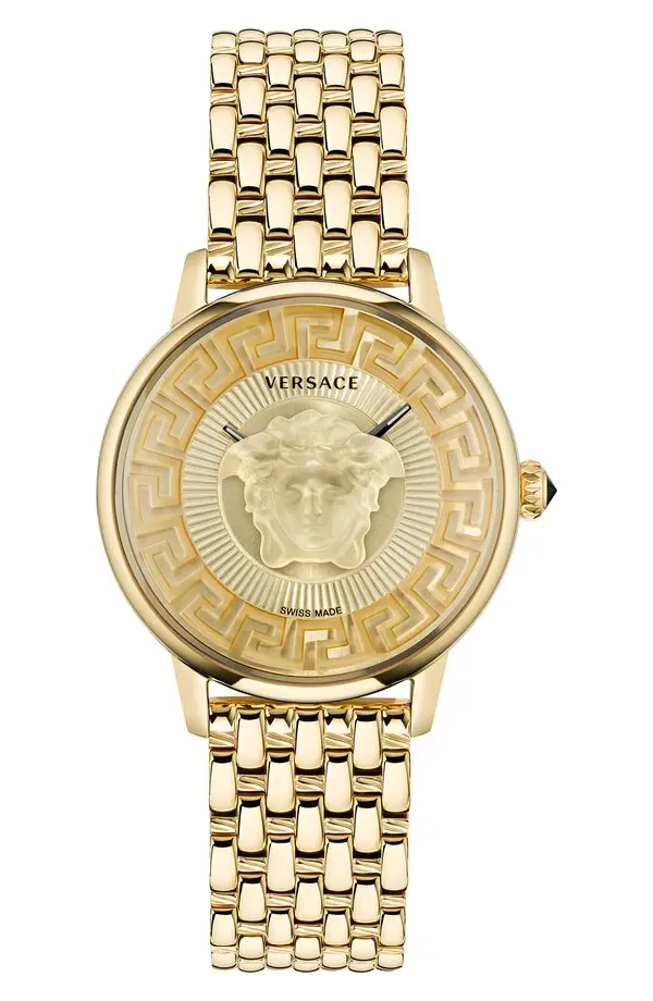 Versace Medusa Alchemy Bracelet Watch In Ip Yellow Gold 30% Off