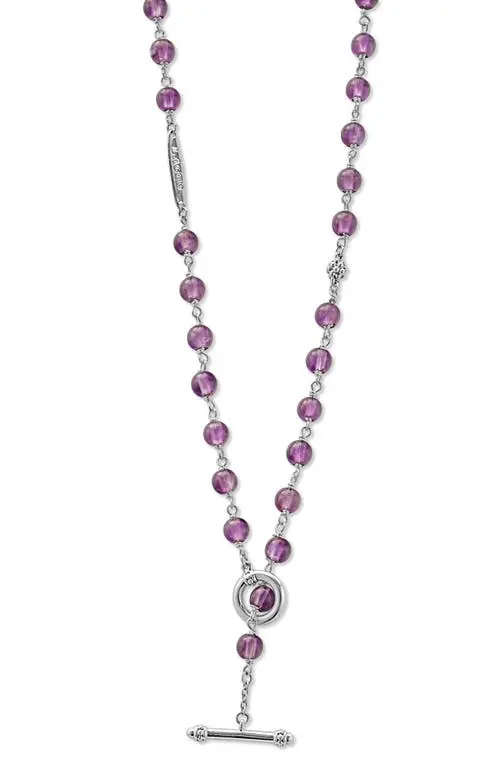 Lagos Caviar Icon Amethyst Bead Necklace - Amathyst
