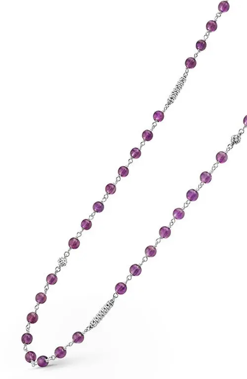 Lagos Caviar Icon Amethyst Bead Necklace - Amathyst