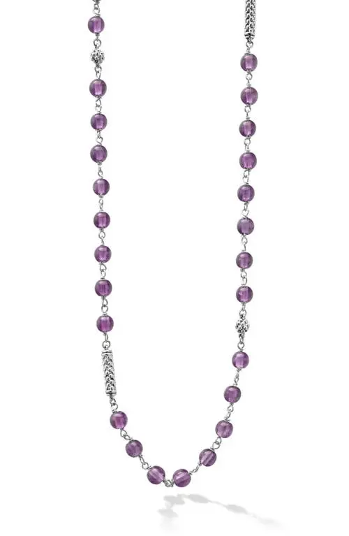 Lagos Caviar Icon Amethyst Bead Necklace - Amathyst