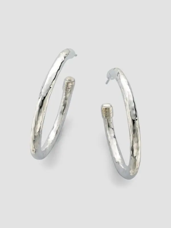 Ippolita Classico Sterling Hammered Hoop Earrings
