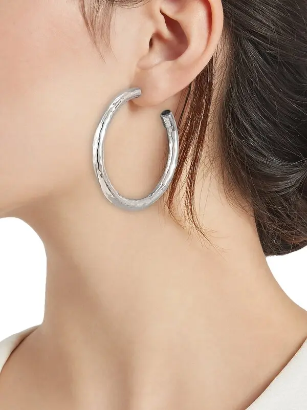 Ippolita Classico Sterling Hammered Hoop Earrings