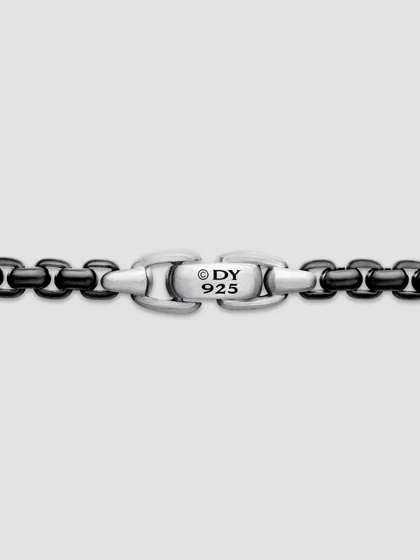 David Yurman Box Chain Necklace In Stainless Steel And Sterling Silver, 5mm
