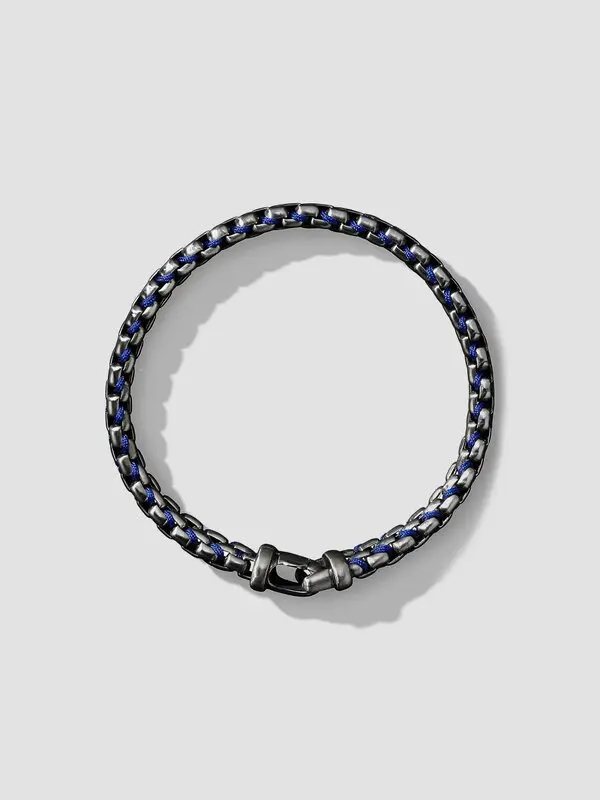 David Yurman Woven Box Chain Bracelet In Sterling - Silver