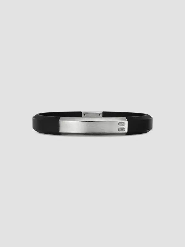 David Yurman Streamline Id Rubber Bracelets With Sterling Silver