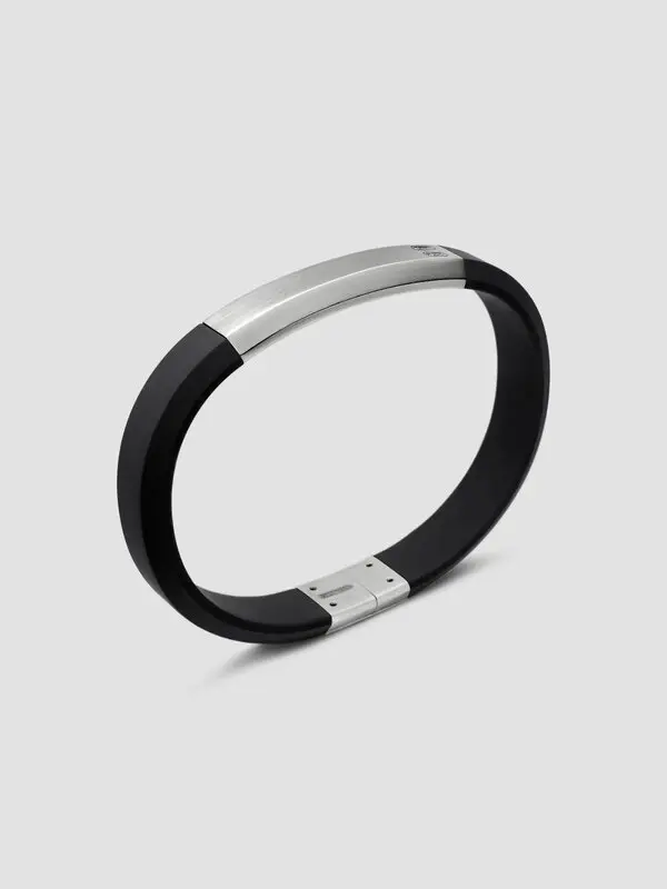 David Yurman Streamline Id Rubber Bracelets With Sterling Silver