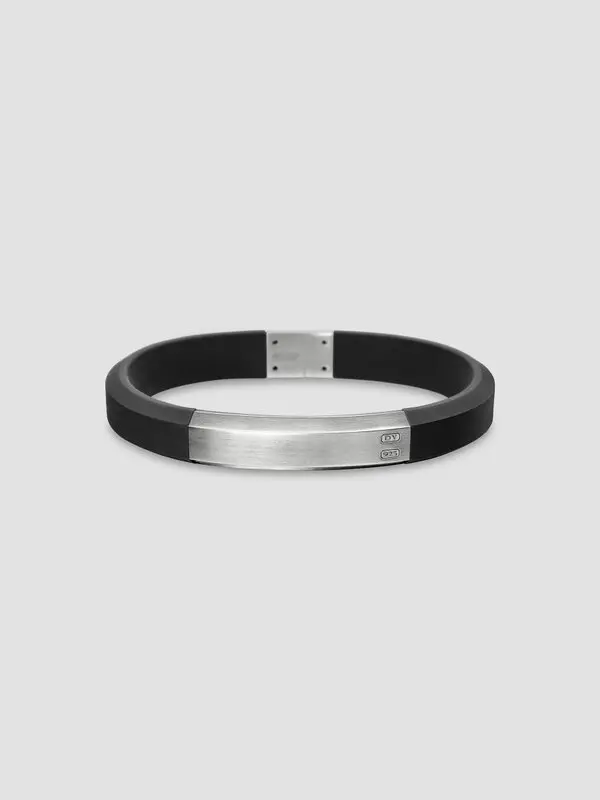 David Yurman Streamline Id Rubber Bracelets With Sterling Silver