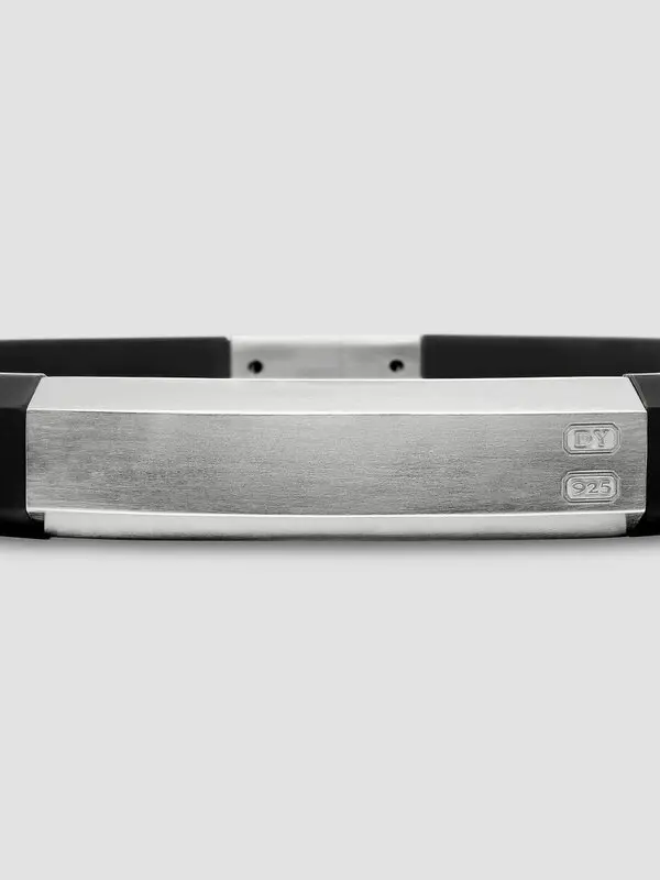 David Yurman Streamline Id Rubber Bracelets With Sterling Silver