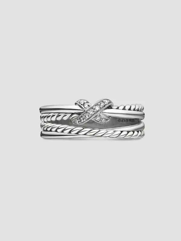 David Yurman X Crossover Band Ring - Diamond