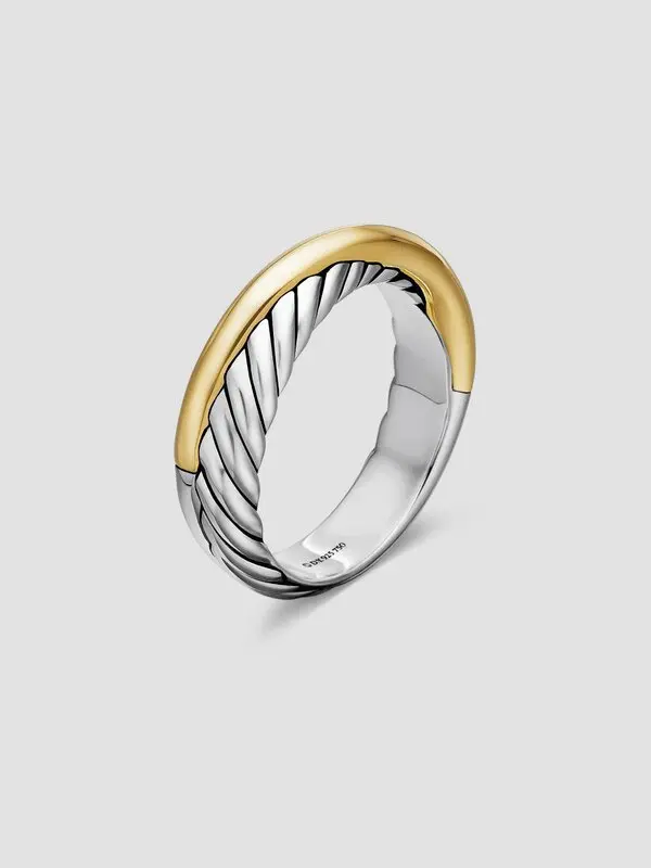 David Yurman Crossover Band Ring In Sterling Silver - Multi
