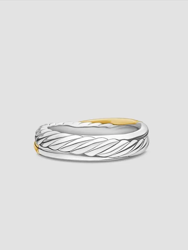 David Yurman Crossover Band Ring In Sterling Silver - Multi