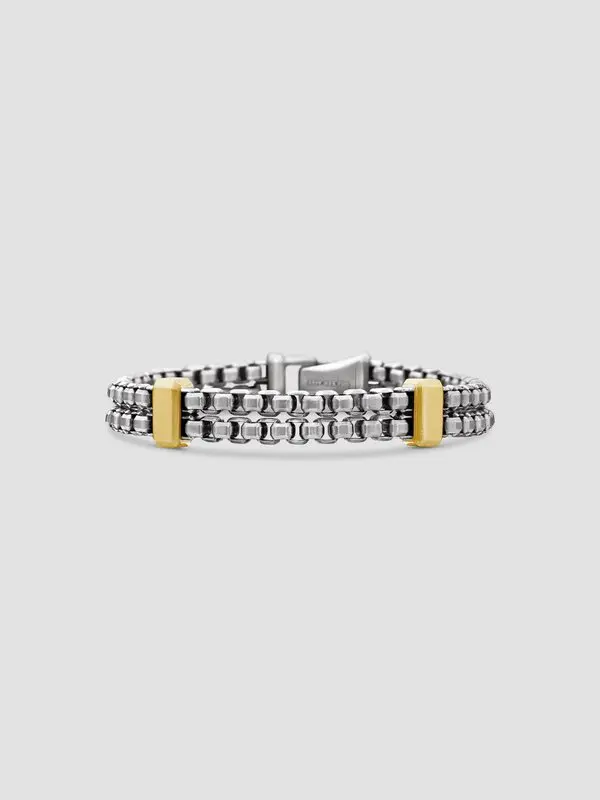 David Yurman Double Box Chain Bracelet In Sterling - Silver
